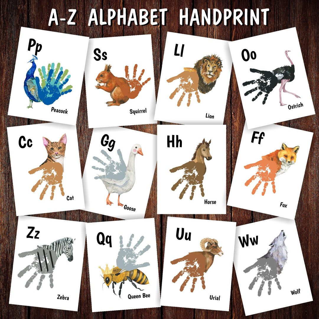 A-Z ABC Alphabet Handprint / Bundle / Letters / Animals Craft Art ...
