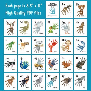 A-Z ABC Alphabet Handprint / Bundle / Letters / Animals Craft Art ...