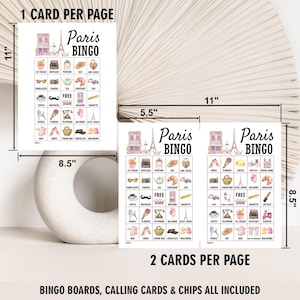 Paris / Prefilled / Eiffel Tower / Bingo / 60 Files / Bridal Shower ...
