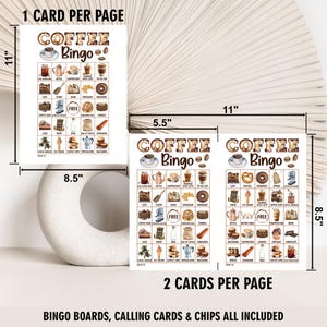 Coffee Bingo / 50 DIGITAL FILES Boards Designs / Prefilled / Coffee ...