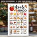 Apple / Bingo Game / Prefilled / 50 DIGITAL FILES / Bingo Boards ...