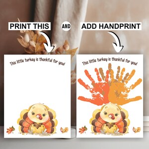 Fall Handprint Art Bundle / Fall Handprint Craft / Autumn Season / Back ...