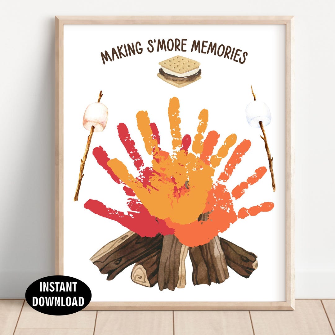 S'mores Handprint / Bonfire / Camping / Fall / Craft / Art / Kids ...