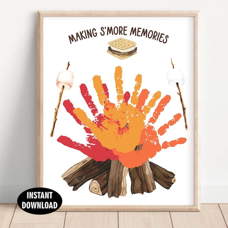 S'mores Handprint / Bonfire / Camping / Fall / Craft / Art / Kids ...