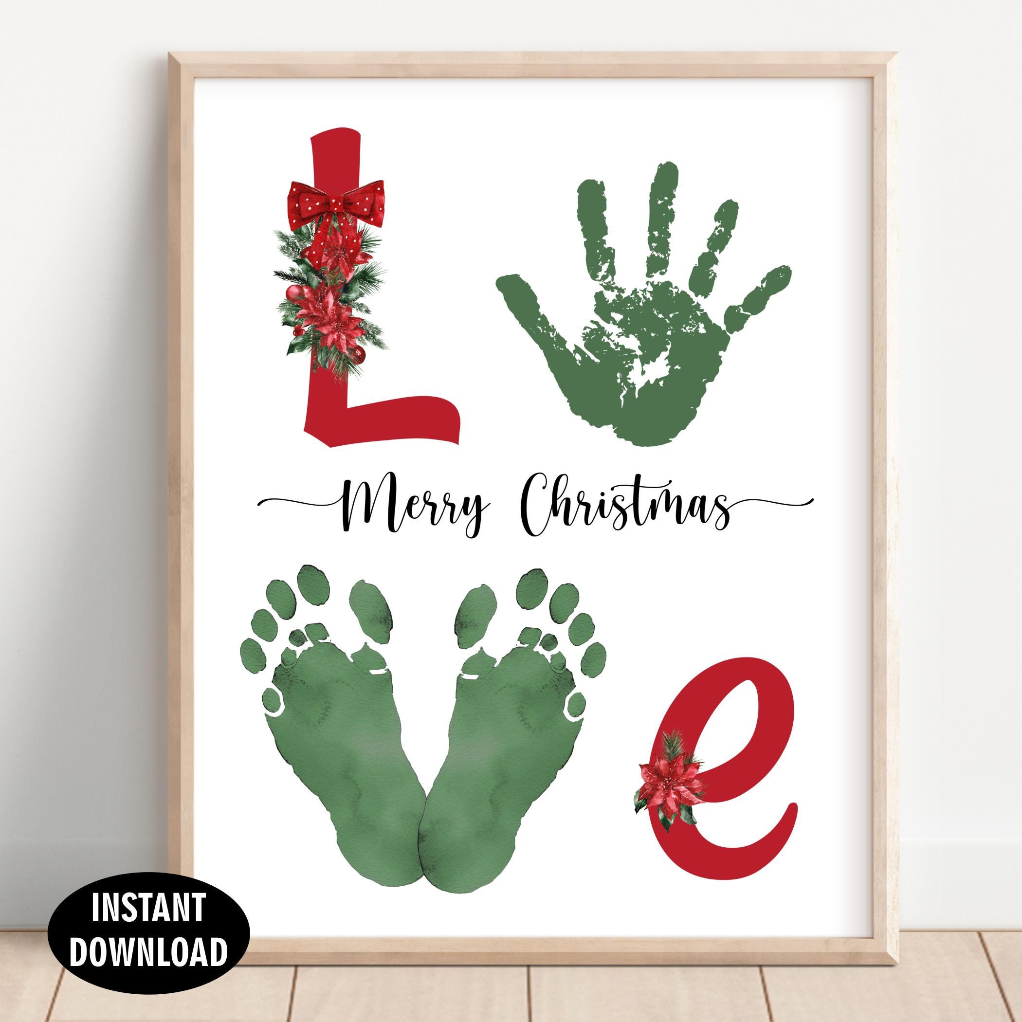 2025 Christmas Handprint Art Bundle / Holiday Handprint Craft / Winter ...
