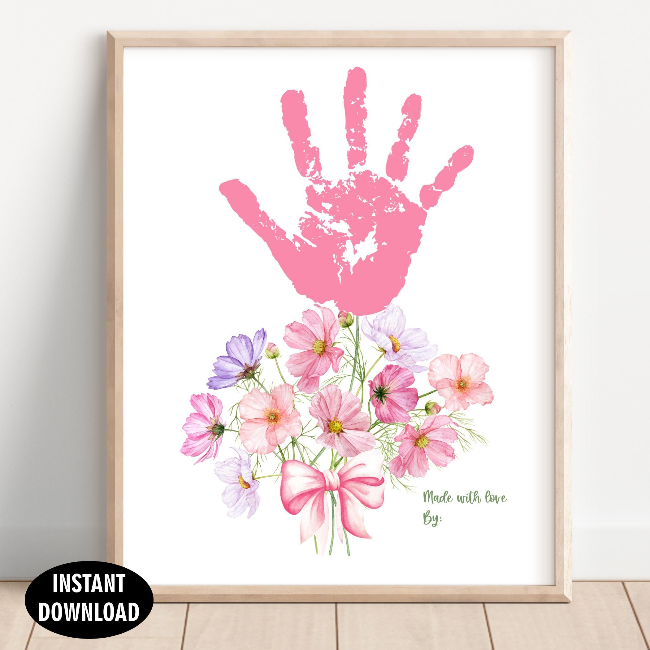 Floral Bouquet Handprint Art / Summer Craft / Mother's Day / Birthday ...