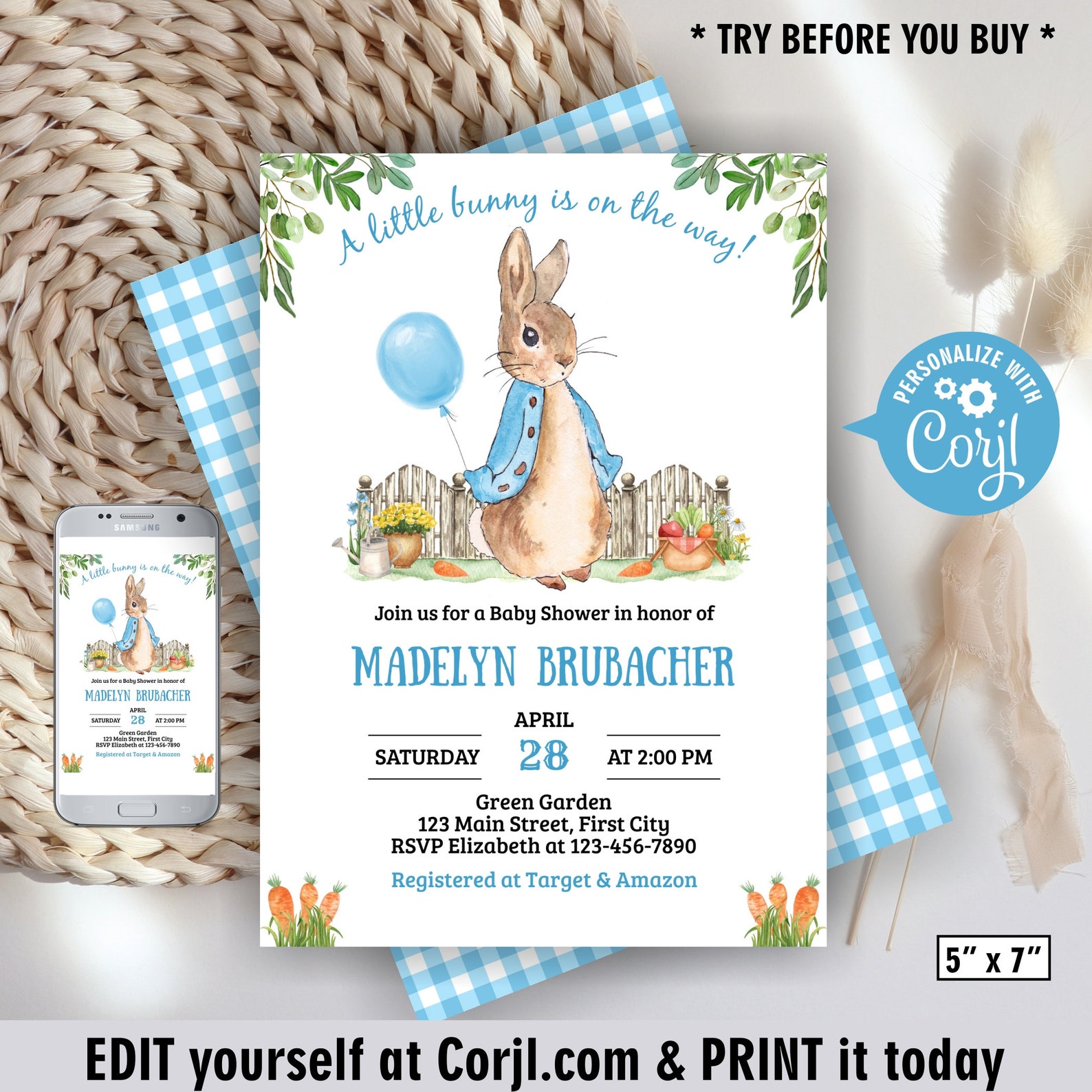 Peter Rabbit / Boy / Blue / Farm Animals / Bunny Party / Baby - Etsy Canada