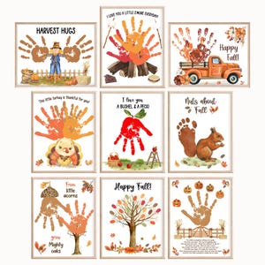 Fall Handprint Art Bundle / Fall Handprint Craft / Autumn Season / Back ...