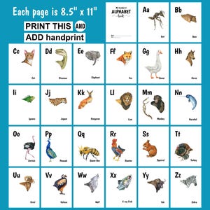 A-Z ABC Alphabet Handprint / Bundle / Letters / Animals Craft Art ...