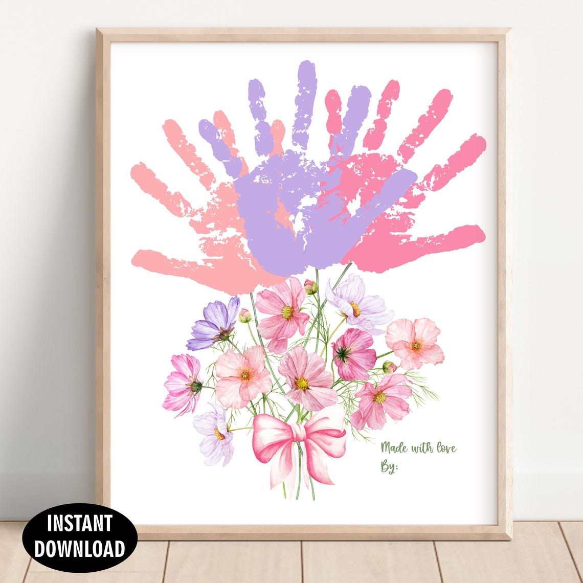 Mother's Day Craft / Handprint Art / Birthday Activity / Floral Bouquet ...