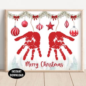 2025 Christmas Handprint Art Bundle / Holiday Handprint Craft / Winter ...