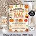 EDITABLE / Fall Harvest Flyer / Poster Pumpkins Halloween Invitation ...