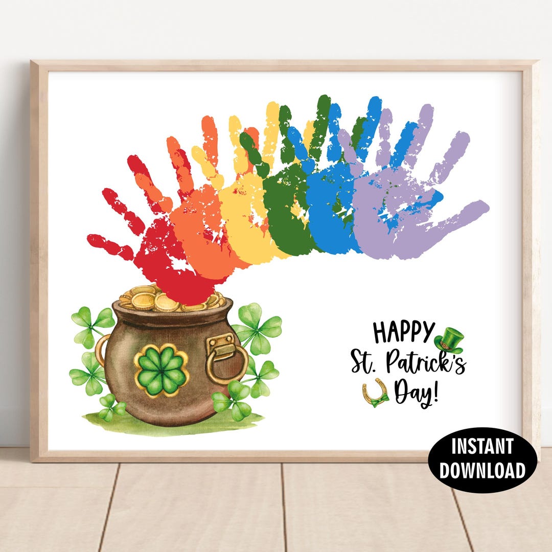 Rainbow St. Patrick's Day Handprint / Clover / School Craft / Preschool ...