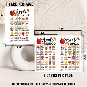 Apple / Bingo Game / Prefilled / 50 DIGITAL FILES / Bingo Boards ...