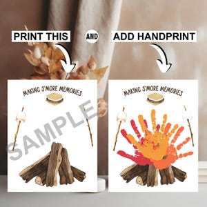 S'mores Handprint / Bonfire / Camping / Fall / Craft / Art / Kids ...