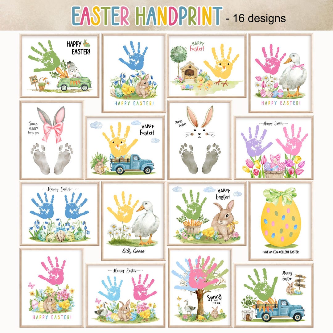 Bundle Easter / Handprint Craft / Wall Art / Spring Handprint ...