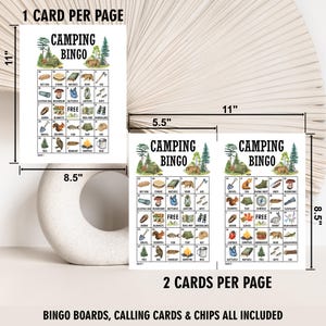 Camp Bingo / 60 DIGITAL FILES Bingo Boards Designs / Camping Game ...