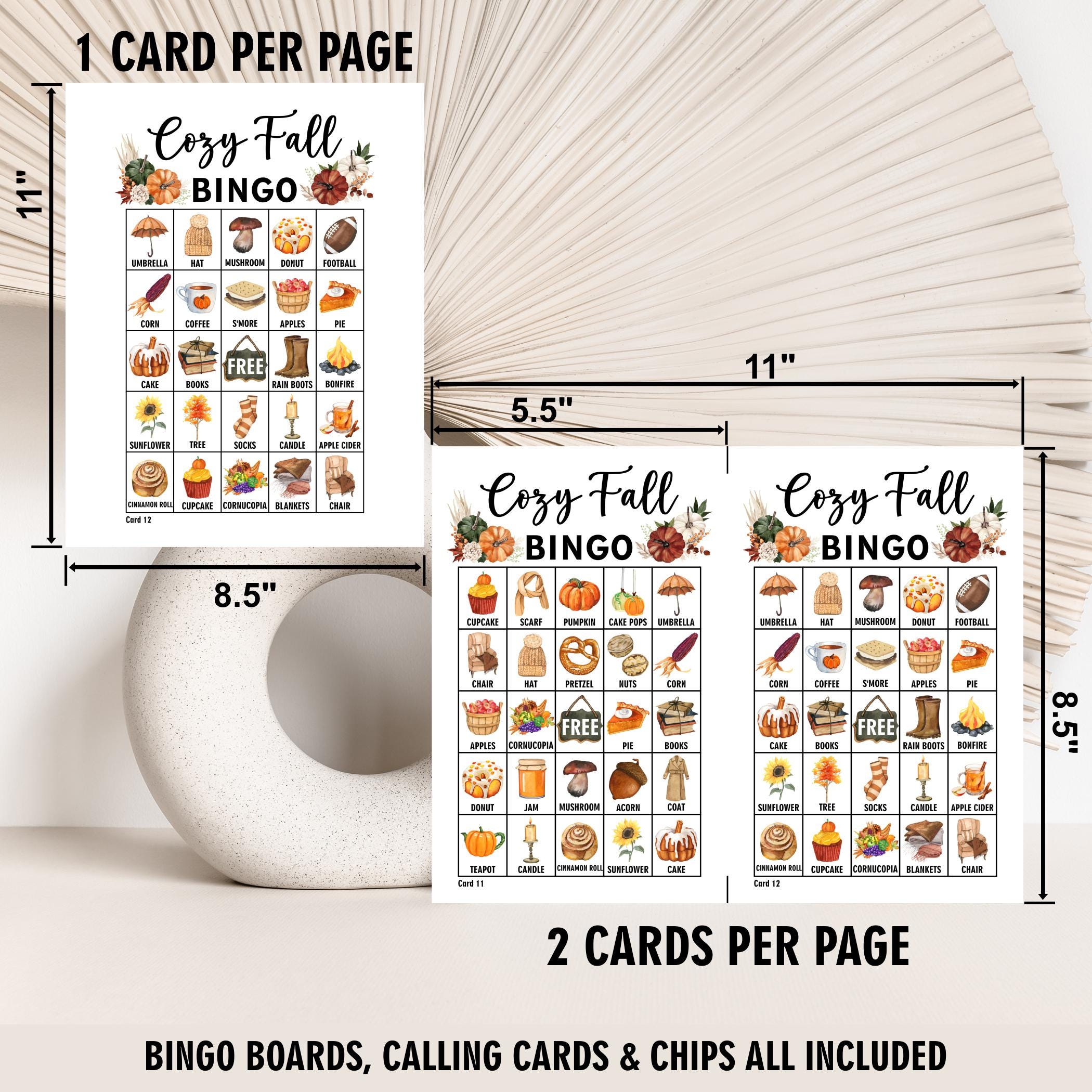 Pumpkin / Bingo Game / Prefilled / 50 DIGITAL FILES / Bingo Boards ...