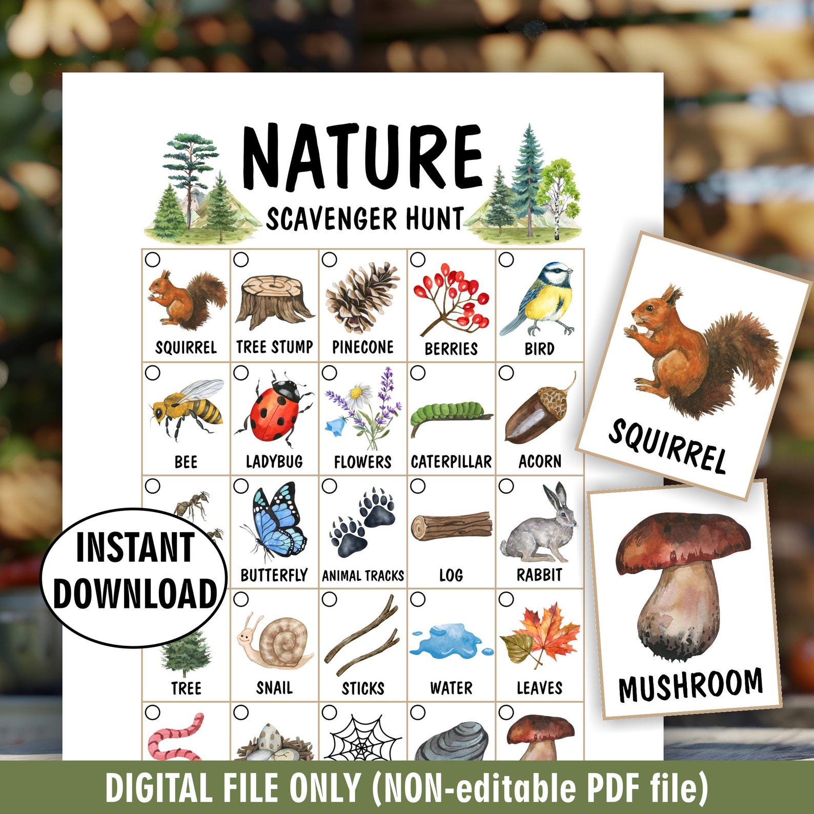 Nature Scavenger Hunt / Camping Games for Children / Adventure ...