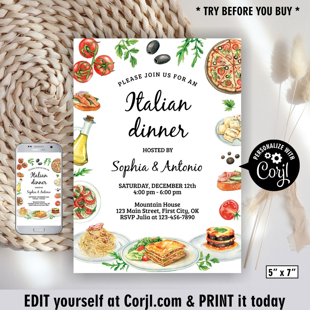 Italian / Dinner / Spaghetti / Pasta / Pizza / Brunch / Party ...