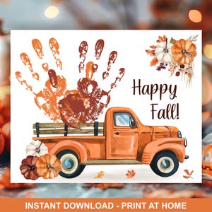 Fall Handprint Art Bundle / Fall Handprint Craft / Autumn Season / Back ...