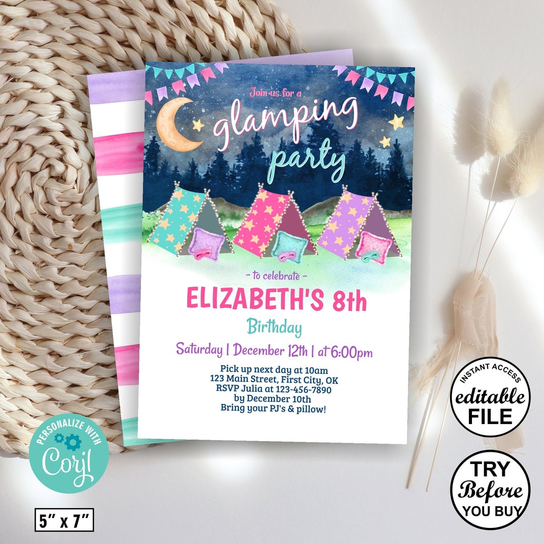 Glamping / Movie Night / Slumber / Sleep Over / Sleepover Party ...