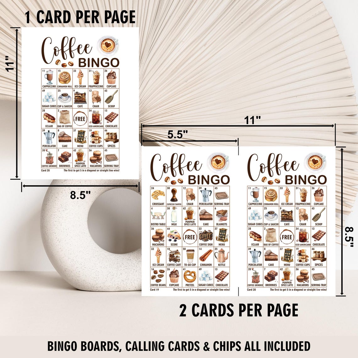 Coffee Game Bingo / Prefilled 30 DIGITAL FILES Boards Designs / Coffee ...