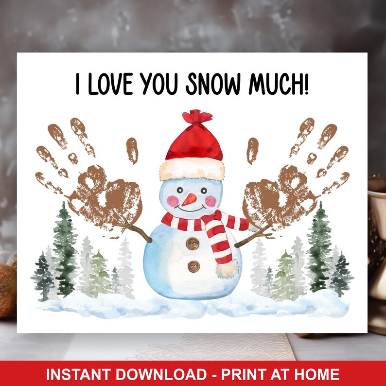 2025 Christmas Handprint Art Bundle / Holiday Handprint Craft / Winter ...