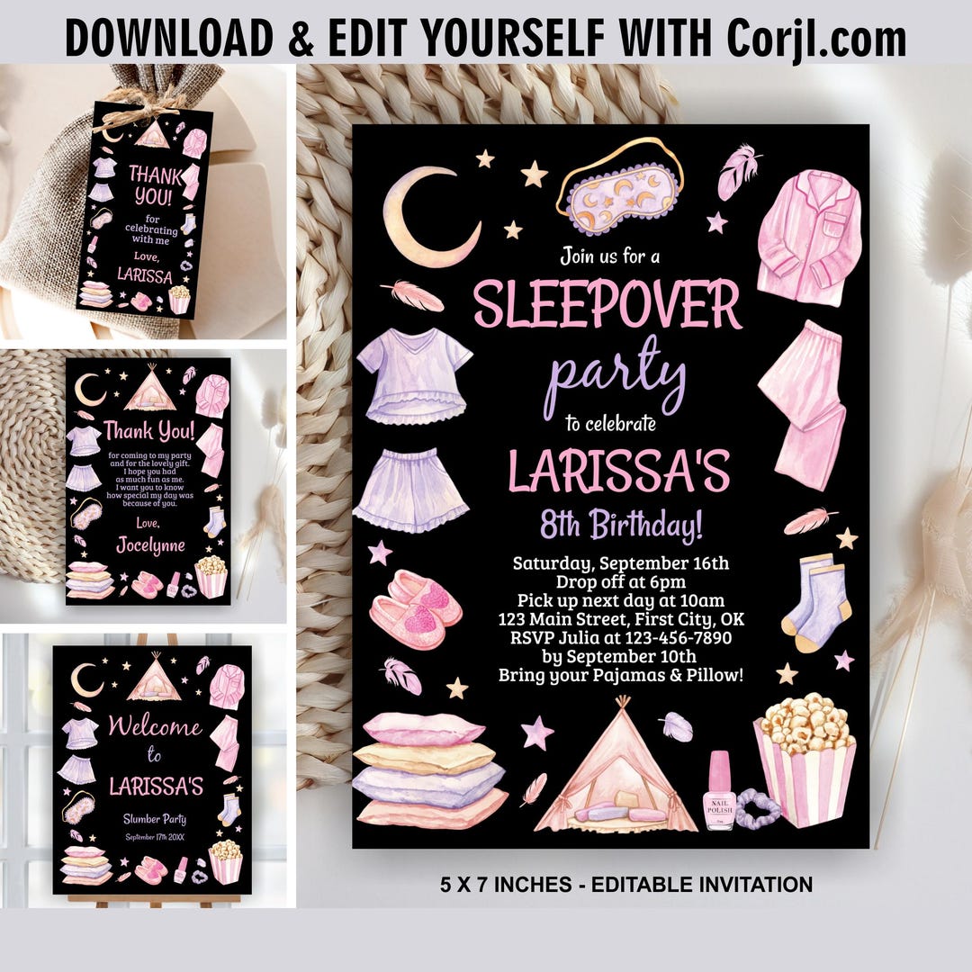 WHOLE BUNDLE / Sleepover / Slumber Party / Glamping / Birthday / Boho ...