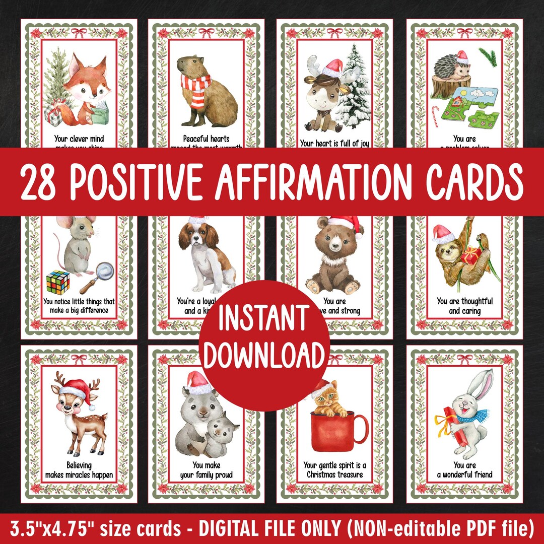Christmas Positive Affirmation Cards | Advent Calendar | Christmas ...