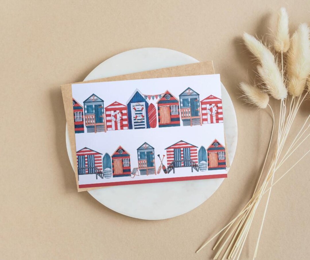 Coastal Greeting Card, Beach Theme, Beach Notecards, Coastal Notecard ...