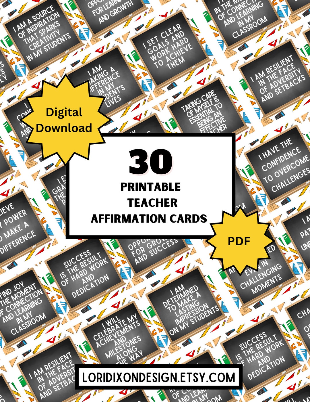 Printable Teacher Affirmation Card, Printable Affirmation Cards ...