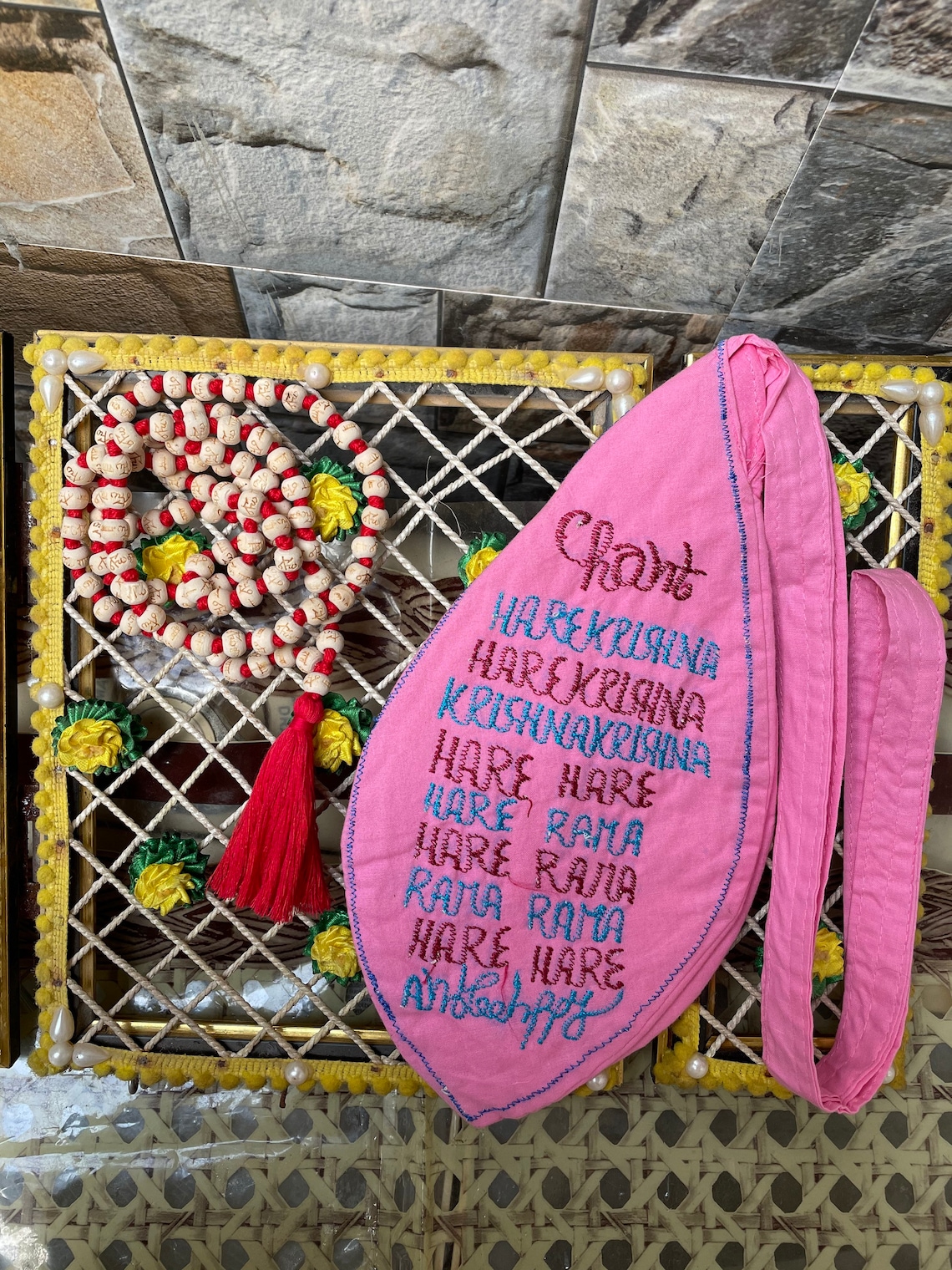 Japa Mala Bag With Handmade 100% Authentic Tulsi Mala Hare - Etsy