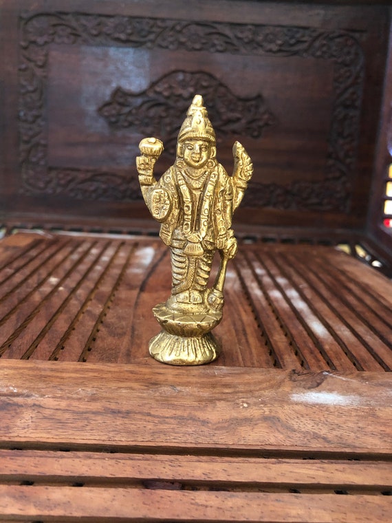 Petite Hindu God Brass handmade statue idol Meditation | Etsy
