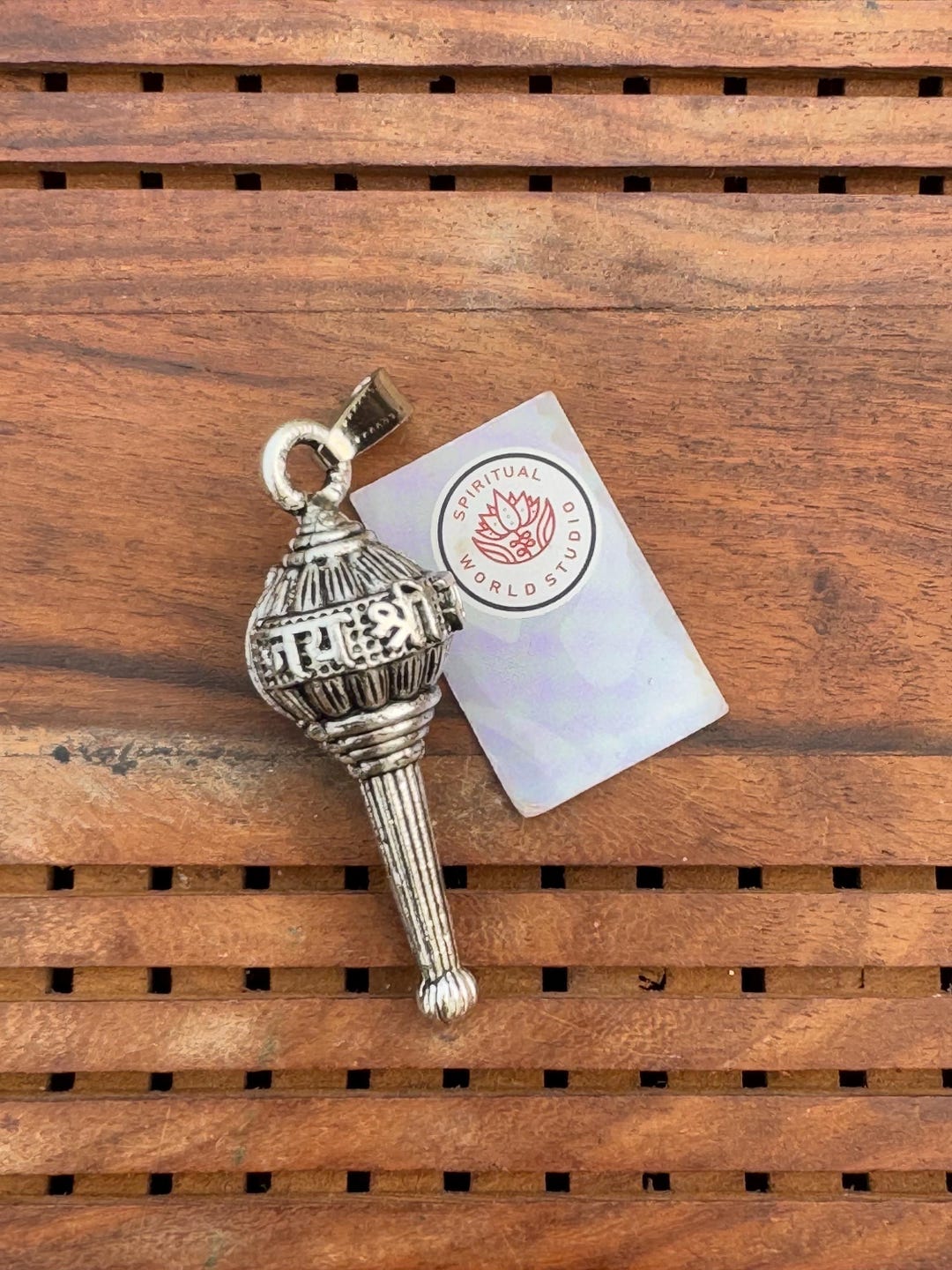 Handcrafted Hanuman Gada Pendant – Symbol of Strength, Protection ...