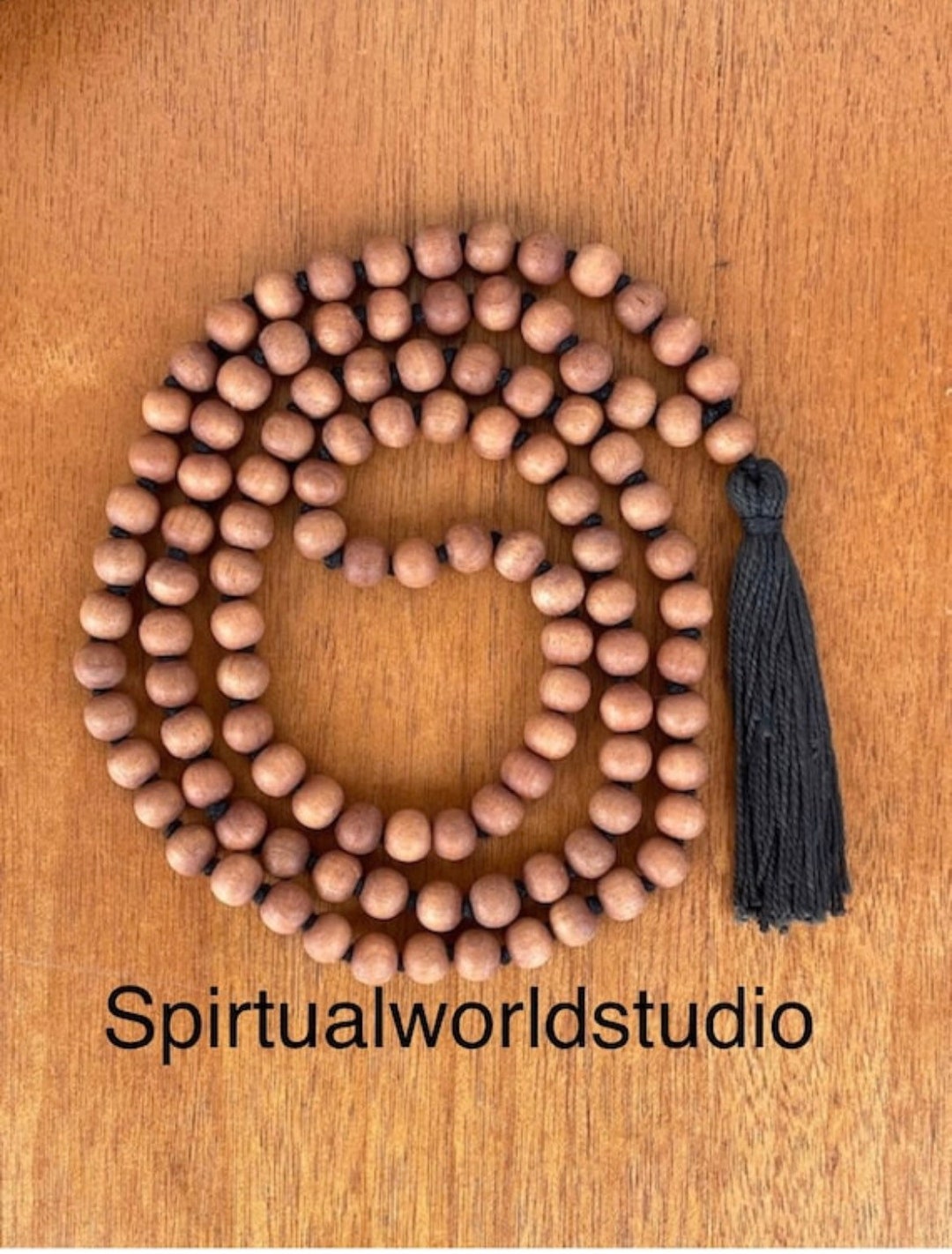 Sandalwood 108 Bead Japa Mala | Meditation Prayer Beads | Spiritual ...