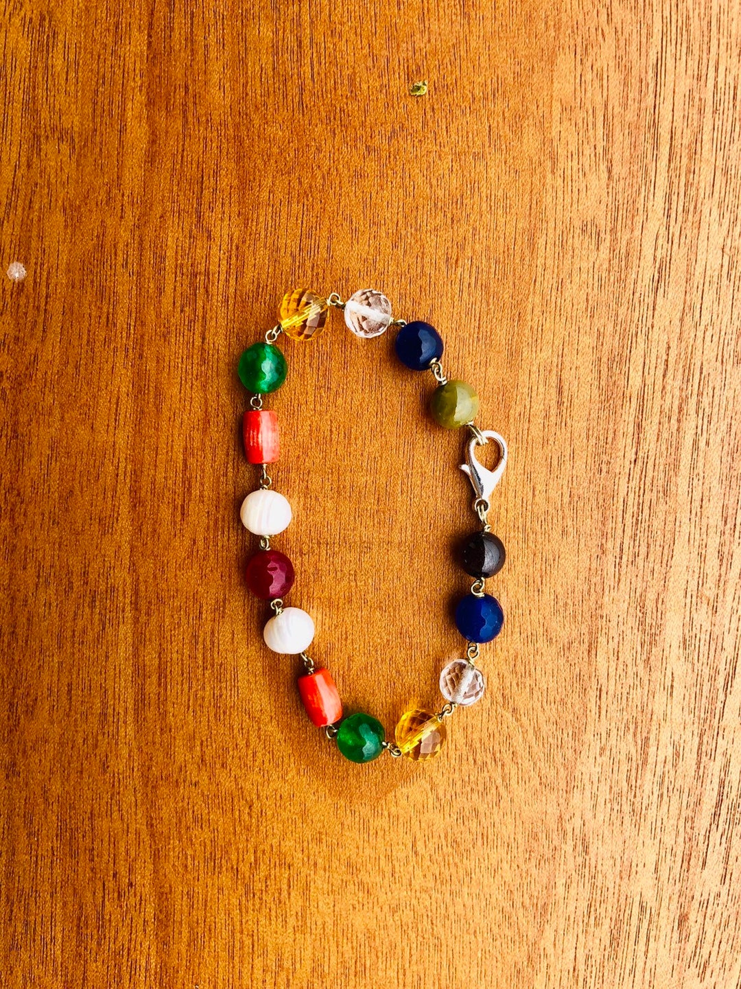 Navratna Nine Stone Handmade Bracelet Planetary Bracelet Perfect Gift for Her Navratna 9 Planets Bracelet Etsy