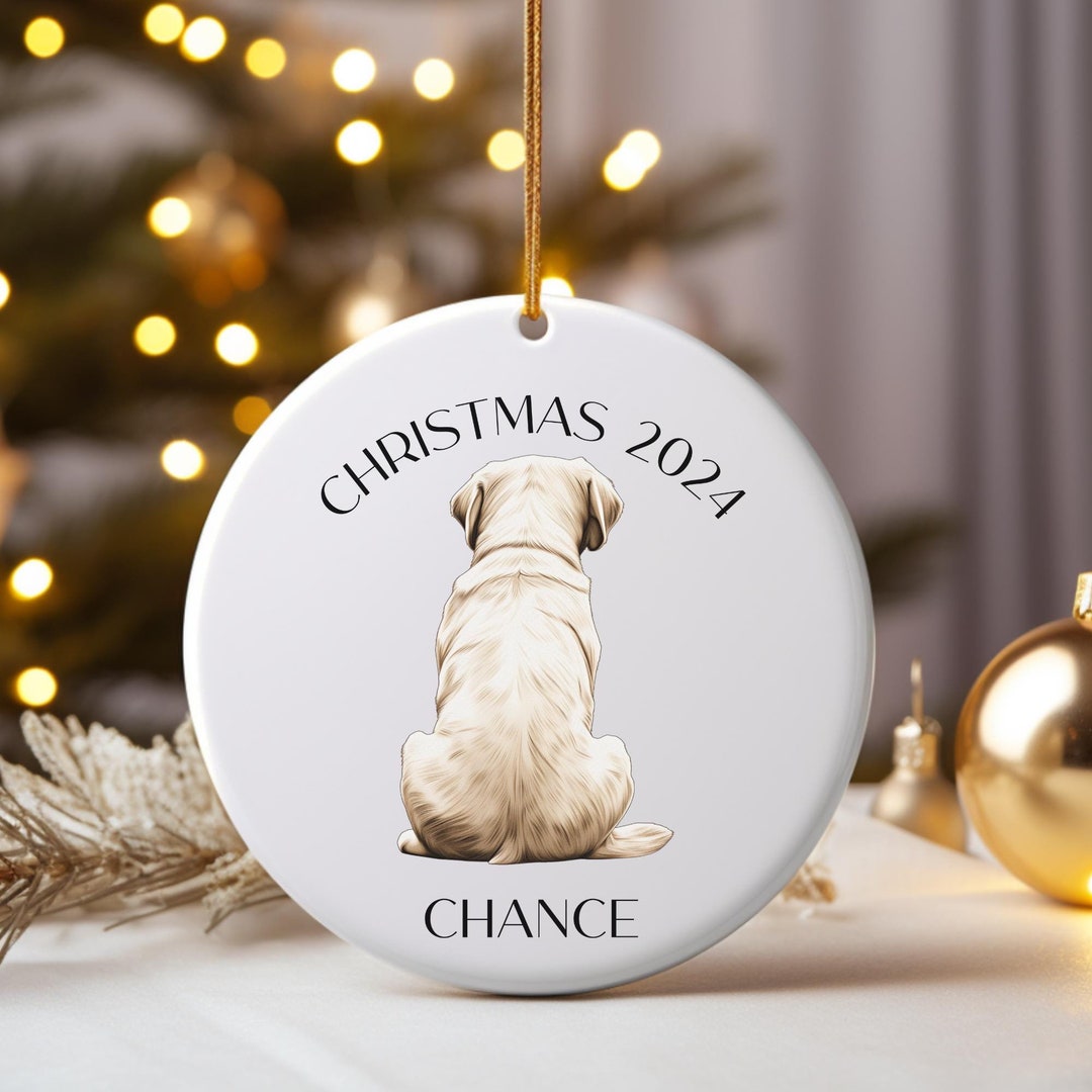 Labrador Back View PERSONALIZED Christmas Ornament, Labrador Ornament ...