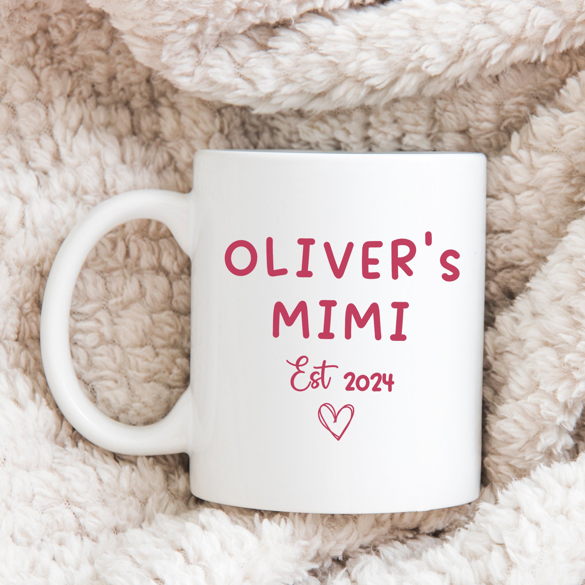 New Mimi Mug, Personalized Grandparent Mug, First Time Mimi Gift ...