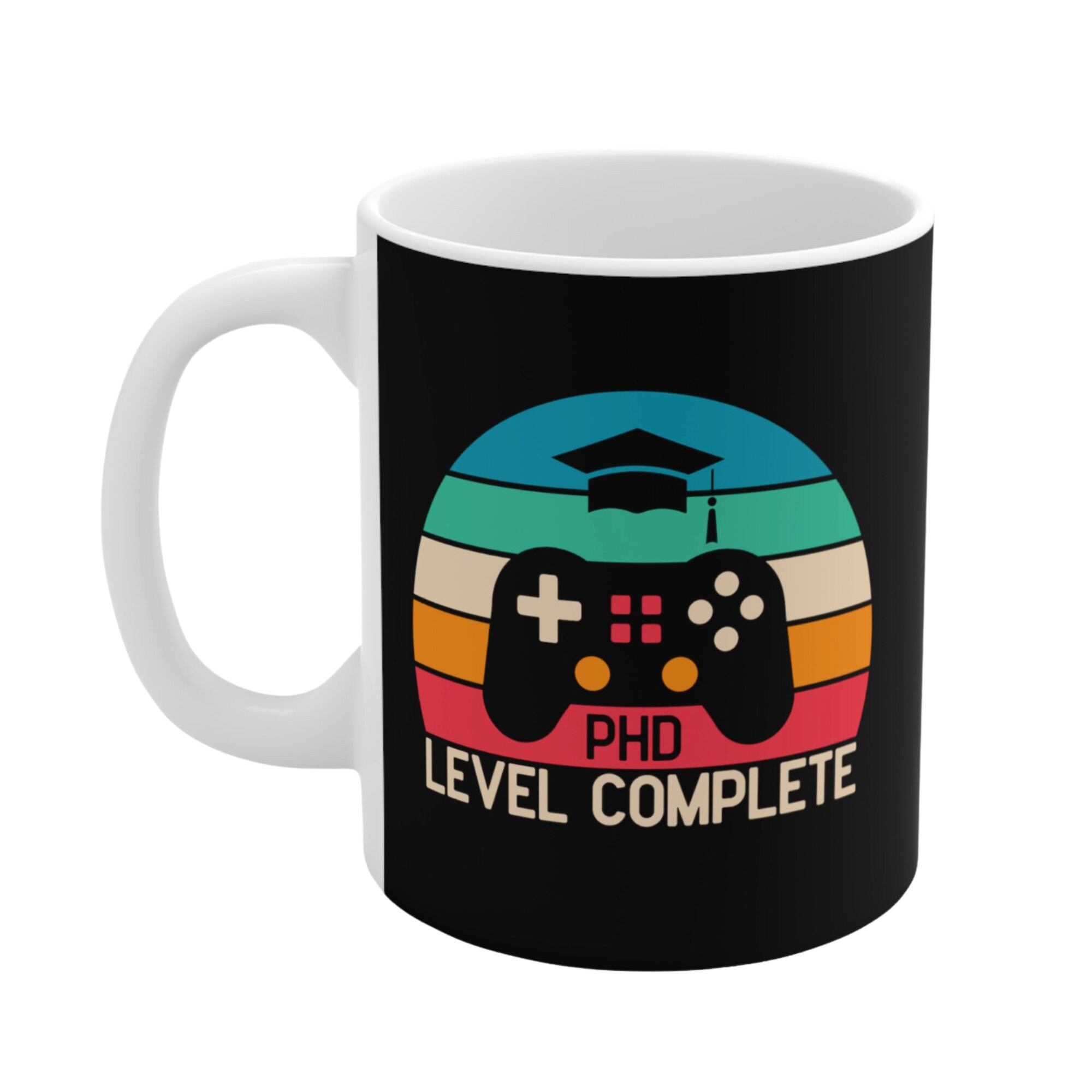 Custom Graduation Mug, PHD Level Complete, Gamer Mug, Graduation ...