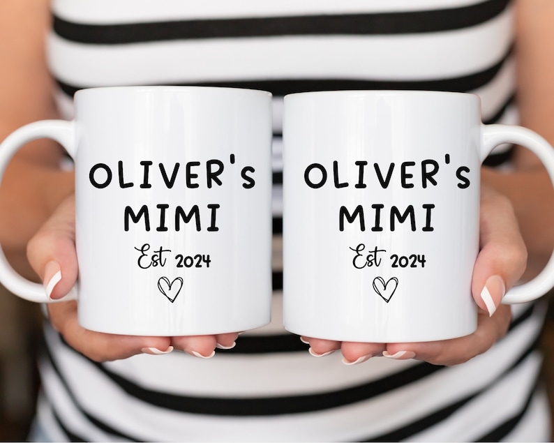 New Mimi Mug, Personalized Grandparent Mug, First Time Mimi Gift ...