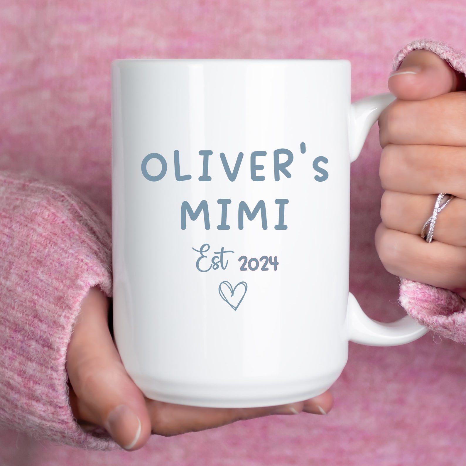 New Mimi Mug, Personalized Grandparent Mug, First Time Mimi Gift ...