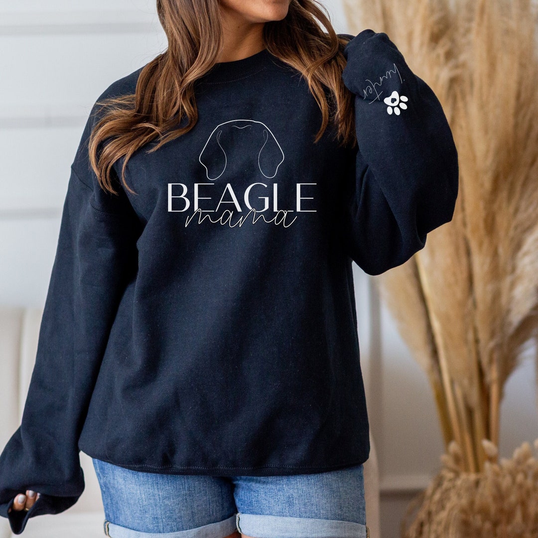 Beagle Mama, Personalized Sweatshirt, Hoodie, Dogs Ears, Beagle Owner ...