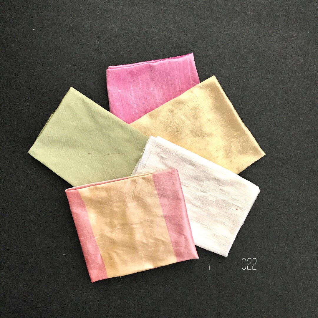 Seda Dupioni pura 5 piezas 12x10ea C22 - Etsy España