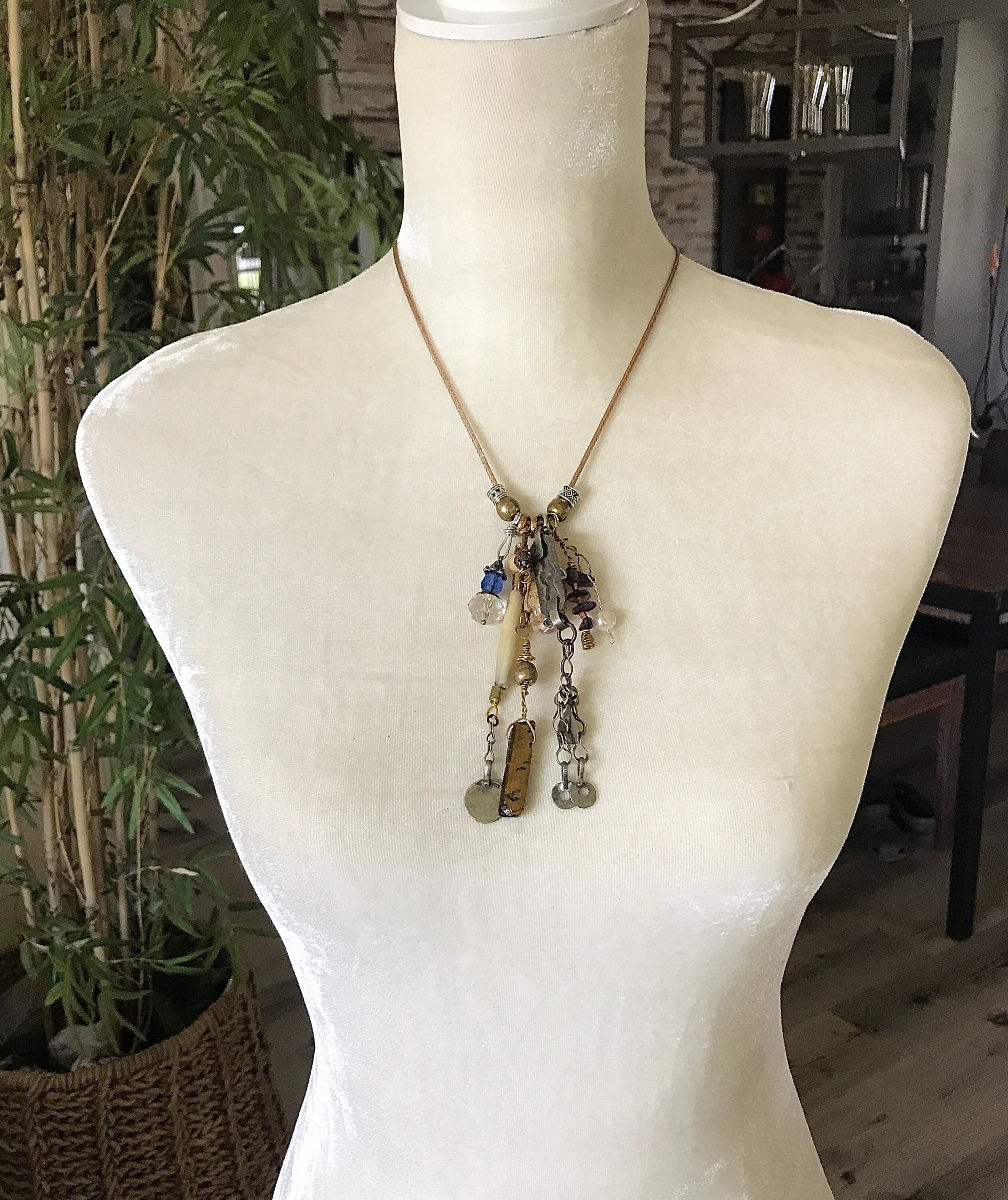 Necklace Amulet With Authentic Gemstones Spirtual Jewelry Protective ...