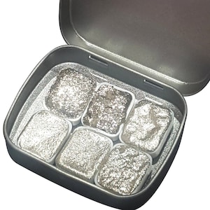 Mirror Series * Quarter Pan* Silver Chrome Watercolour Paint - Artist ...