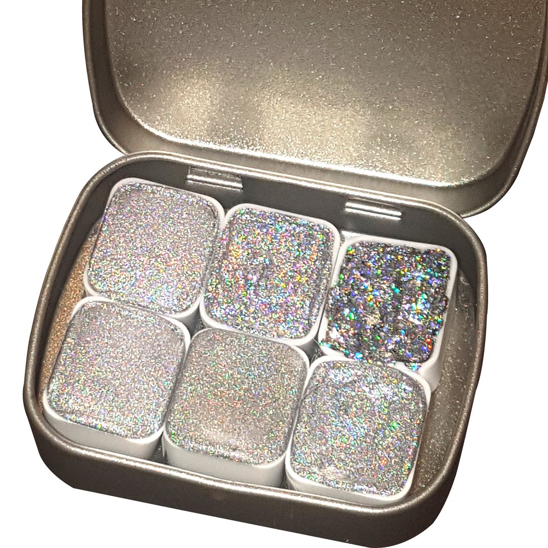 Holographic Series half Pan Holo Watercolour Paint Artist Palette Set ...
