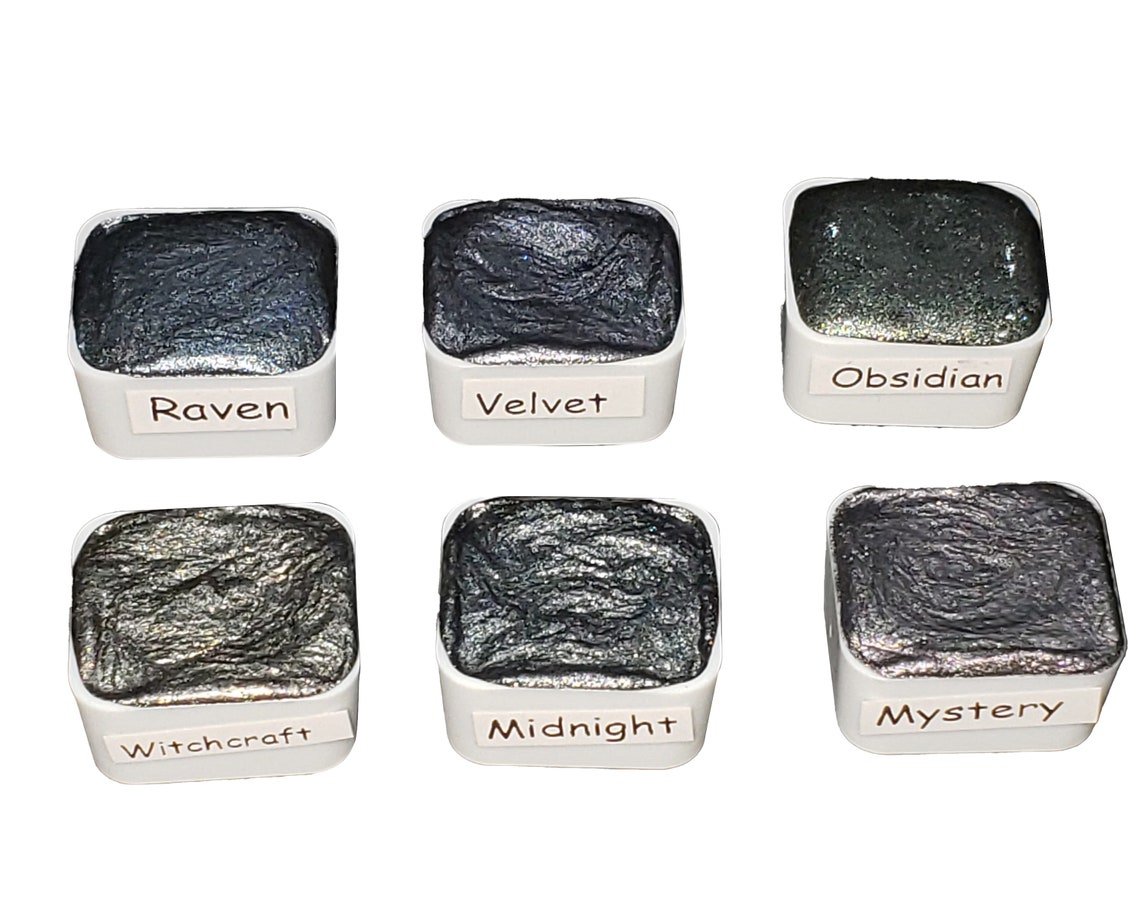 Gothic Series * Half Pan* Black Chameleon Watercolour Paint Set - Etsy