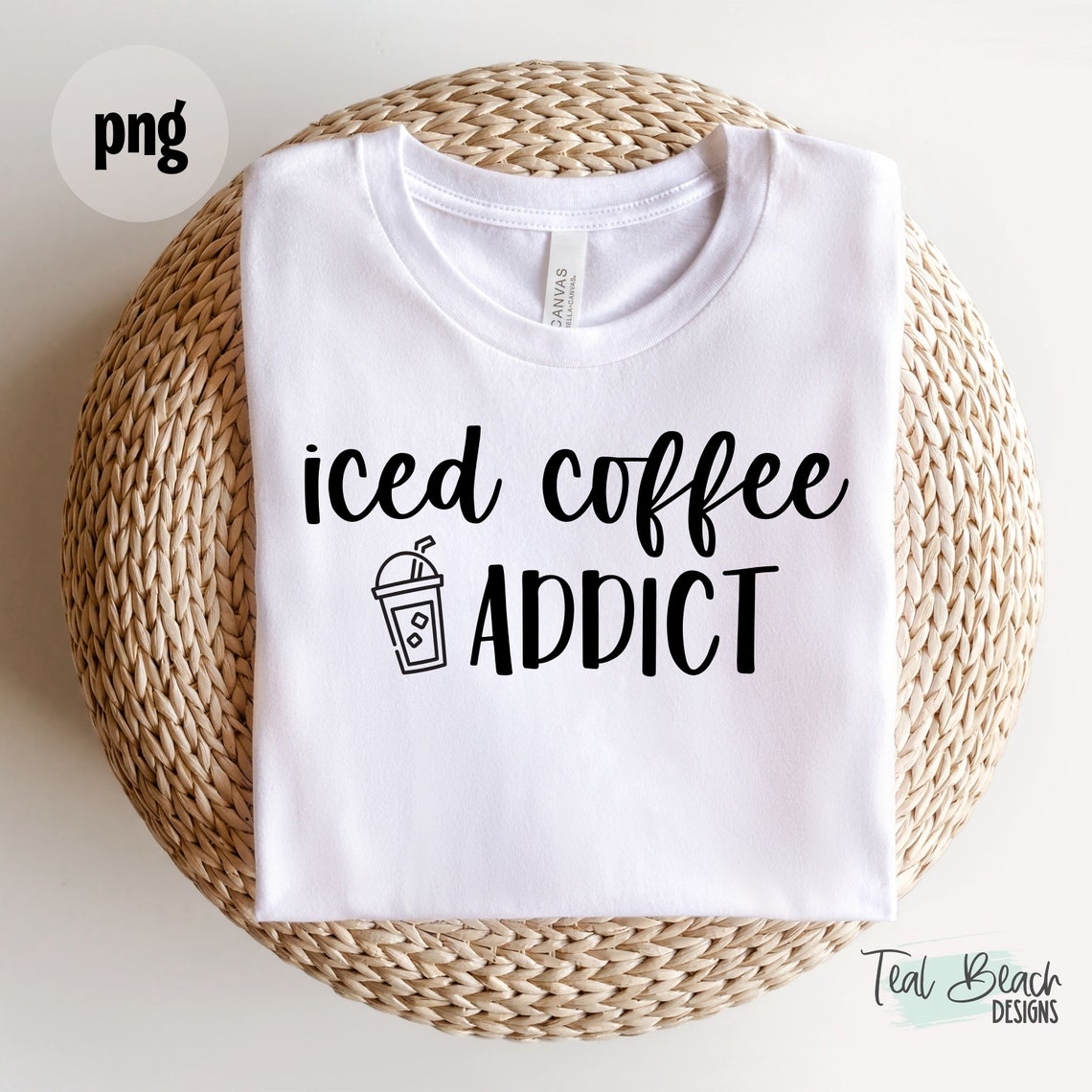 Iced Coffee Addict Png Iced Coffee Svg Coffee Lover Iced - Etsy