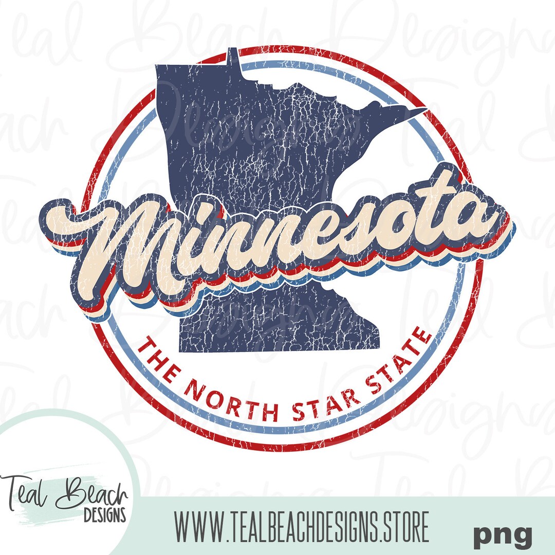 Retro Minnesota the North Star State Digital Png File - Etsy